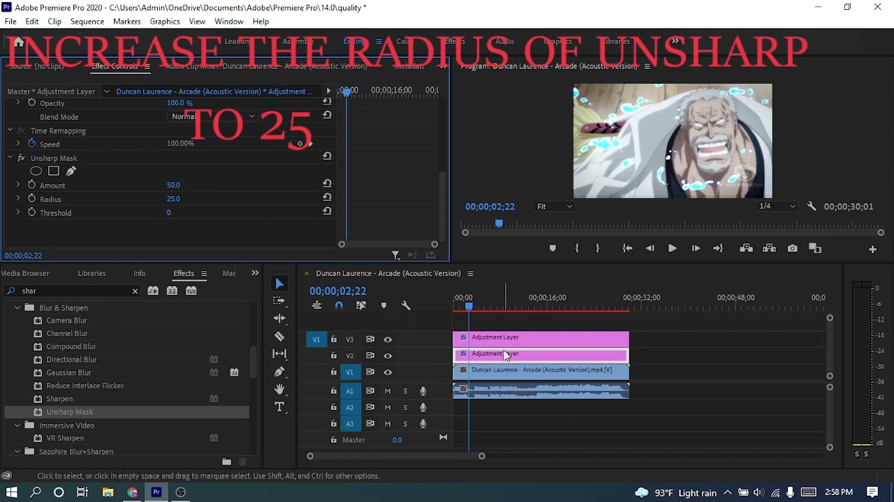 How to increase anime quality in premier pro easy |Anime| - YouTube