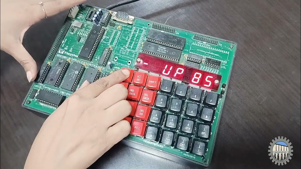 Program to add two 8-bit hexadecimal numbers on 8085 kit. - YouTube