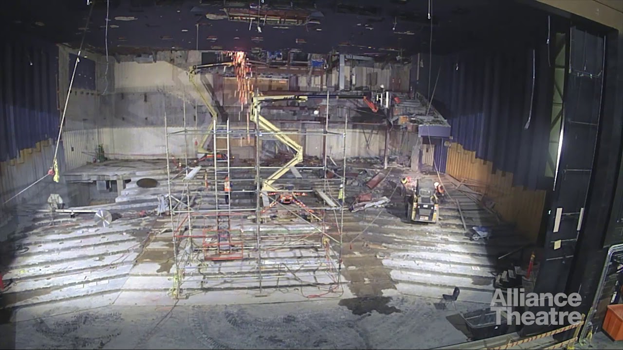 Alliance Theatre Renovation Time-Lapse - 6 Months in 30 Seconds - YouTube