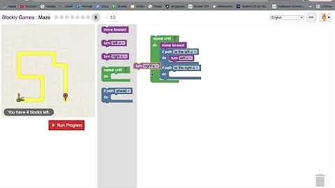 Blockly Games Solutions - YouTube