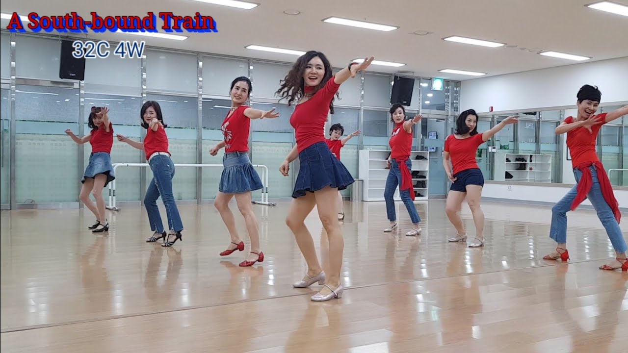 A South-bound Train: 남행열차 (Beginner) dance& teach line dance - YouTube