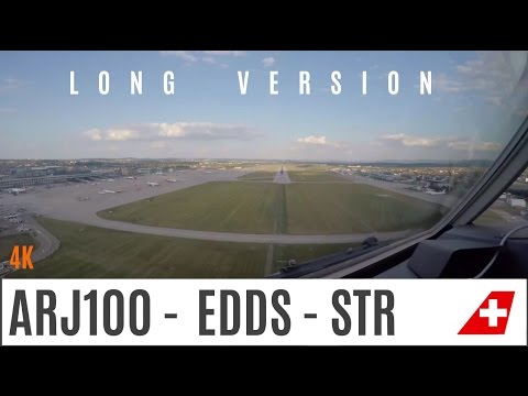 Stuttgart STR ARJ100 Landing : LONG VERSION 4K - YouTube