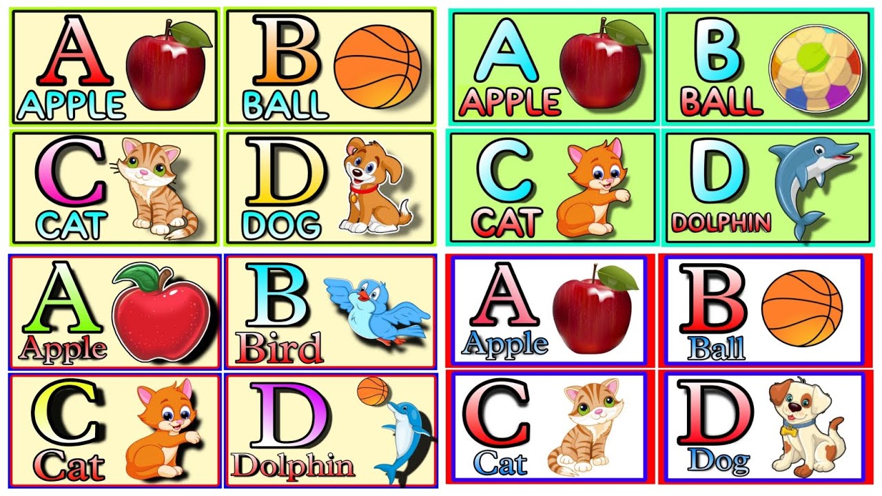 A for apple b for ball , Phonics song, ABCD song ,अ से अनार आ से आम, क ...