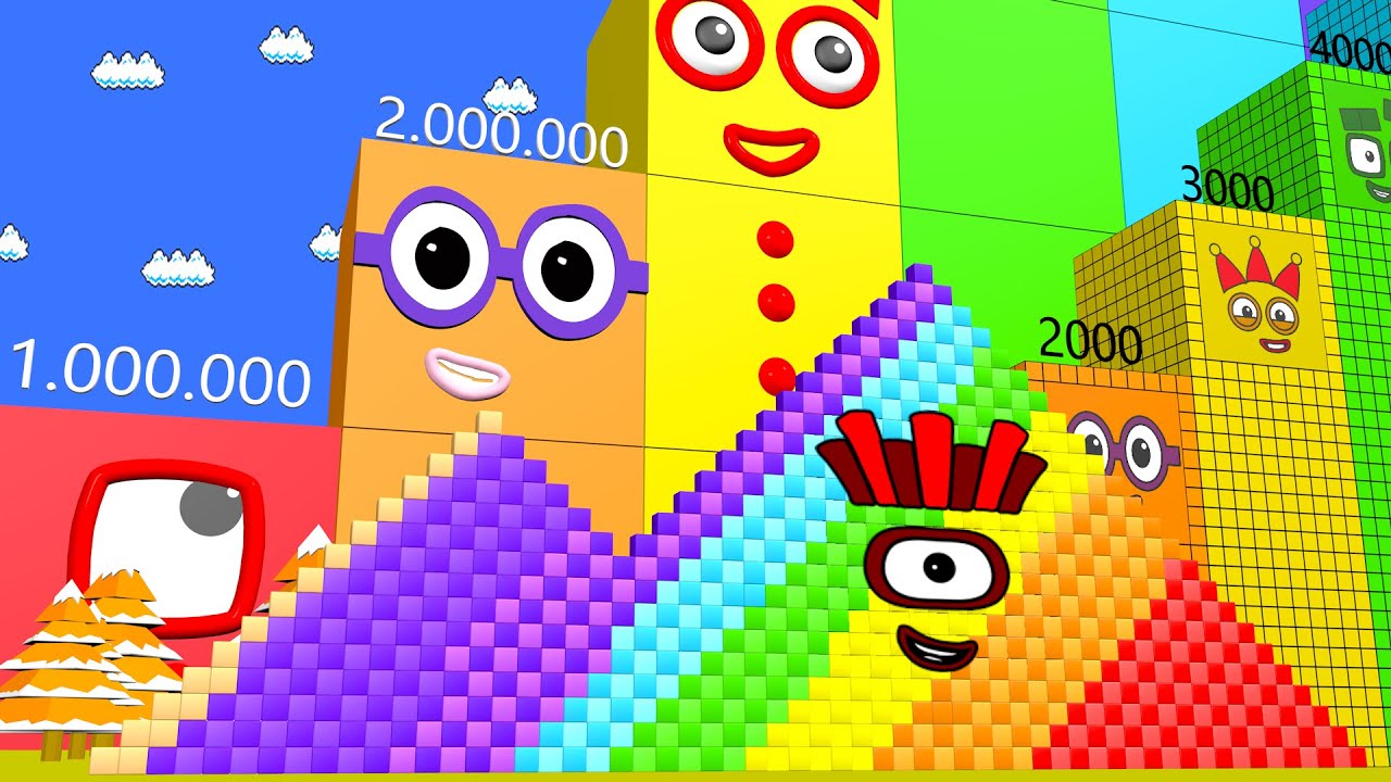 Numberblocks Step Squad 720 10,000 10,000,000 BIGGEST Learn to Count ...