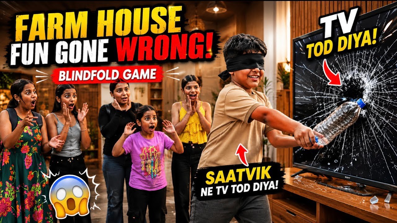 Blindfold Game Went WRONG 😱 | Saatvik Ne TV Tod Diya 💥📺 | White House ...