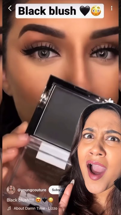 Trying the viral BLACK Blush 😱 and it looks 😨 #viralblushmakeup #blush #makeup #viral - YouTube