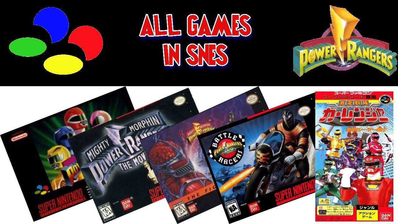 All Power Rangers / Super Sentai Games in Super Nintendo ...
