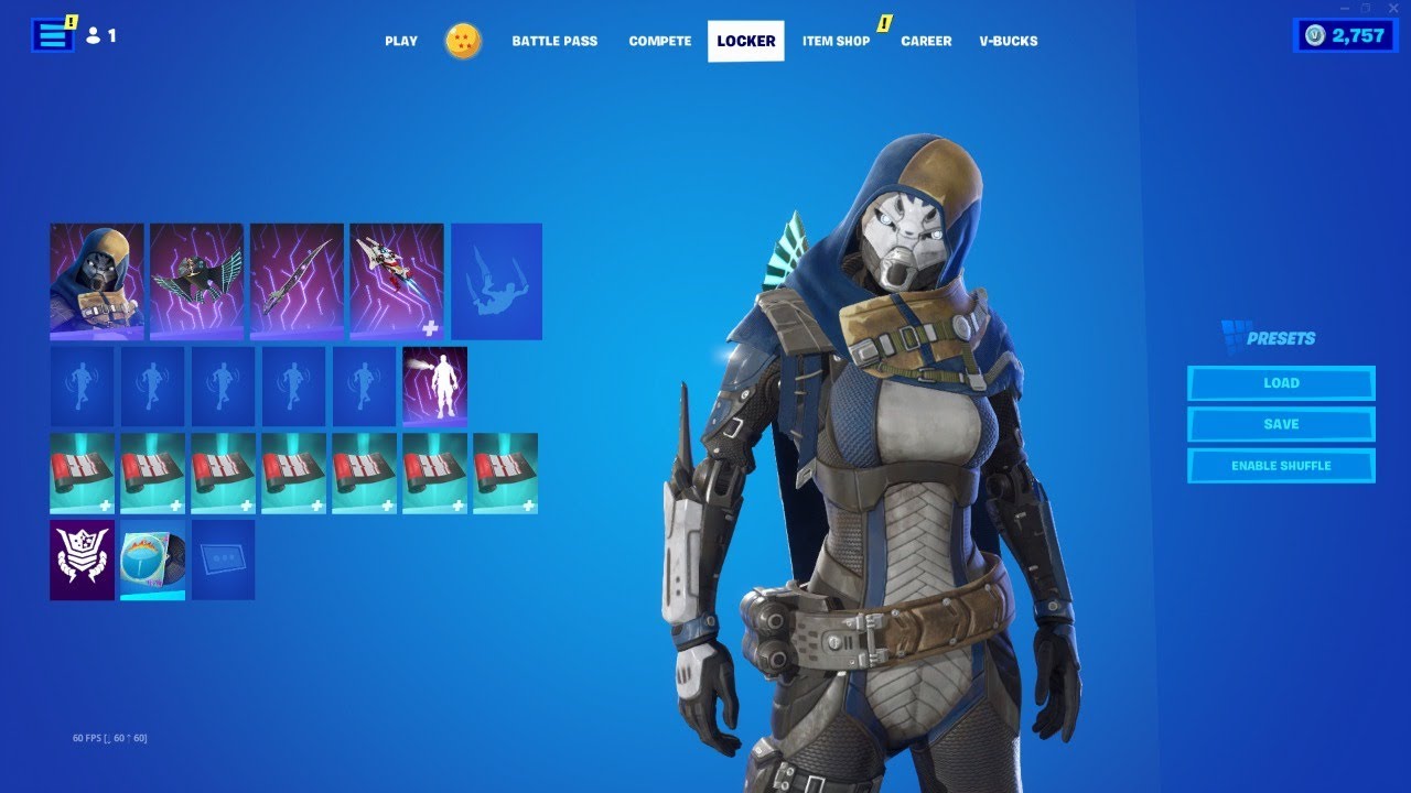 Fortnite x Destiny Skins, Back Blings Pickaxe, Glider and Emote ...