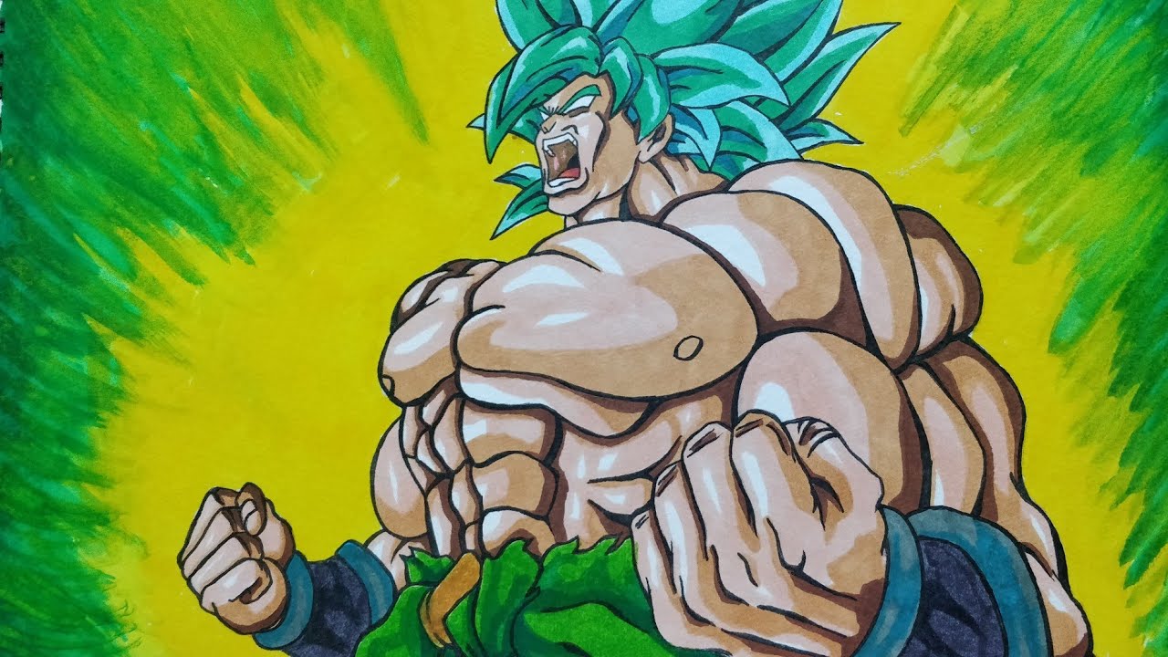 How to draw Broly / Alcohol markers - YouTube