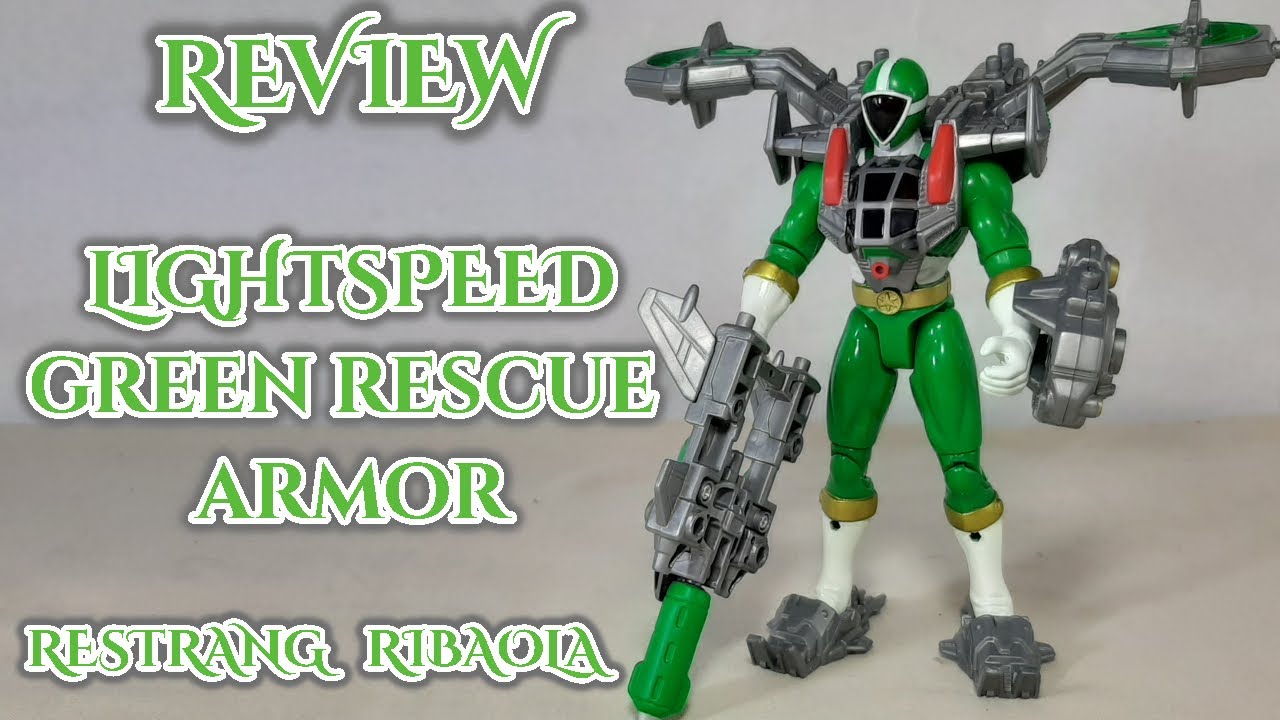 Review GREEN RESCUE ARMOR Power Rangers LIGHTSPEED RESCUE/Velocidad luz ...