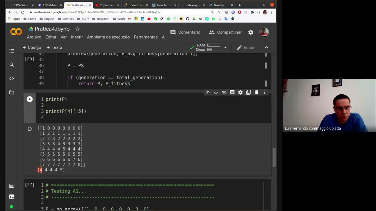 Aula 54 Prática Com Python Crossover E Mutação Em Ags Com Fatiamento Slicing De Numpy
