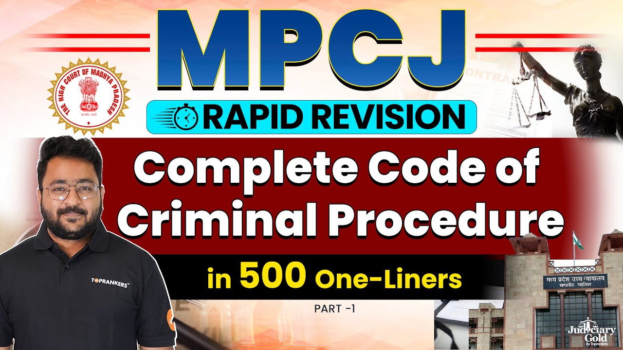 Complete Code of Criminal Procedure in 500 One-Liners | Part - 1 | MPCJ ...