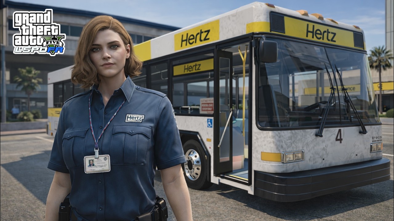 Gta 5 Let's Go To Work As HERTZ L.A Shuttle Bus Driver Services/Jobs ...