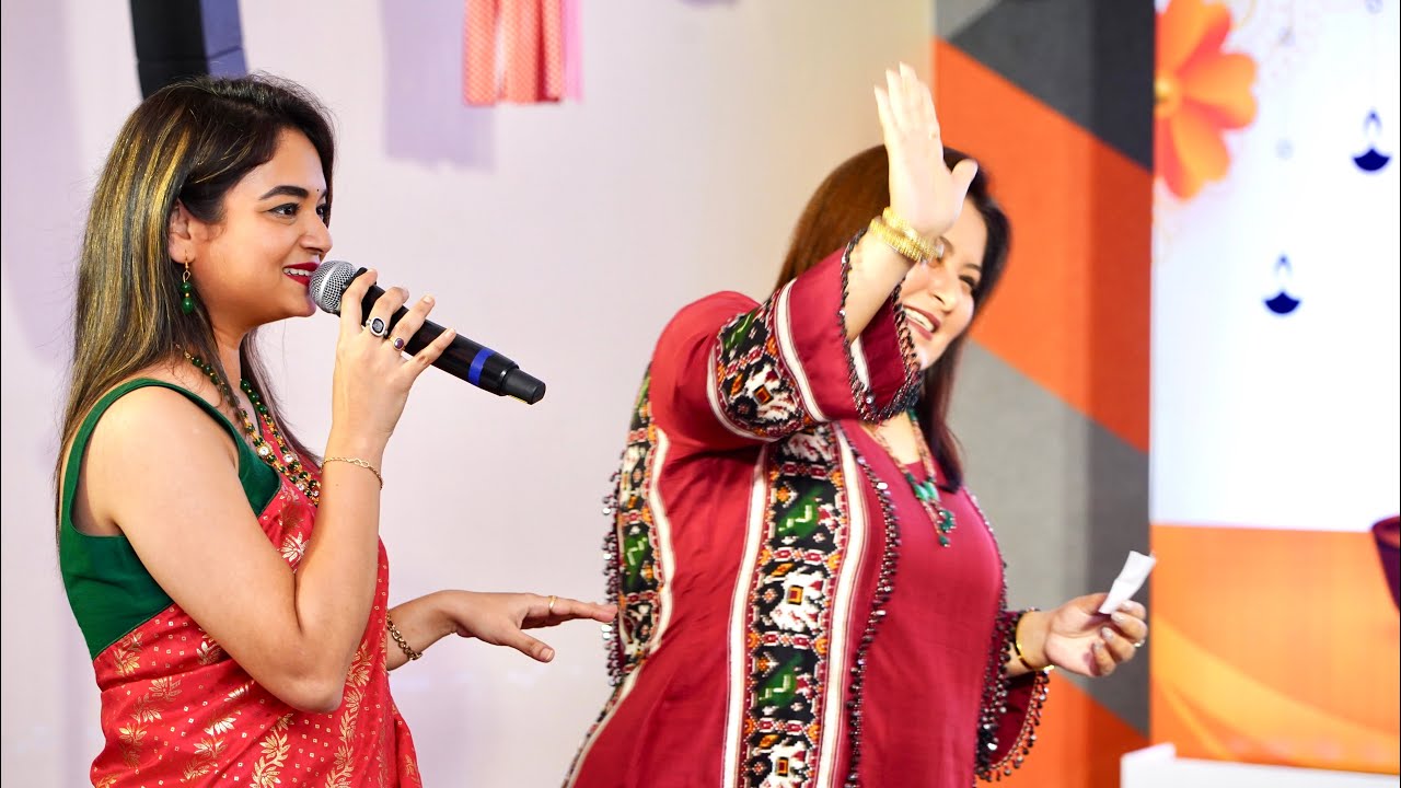 Best Corporate Anchor Mayuri D Malandkar hosting Diwali Party for ICICI Lombard Senior ...