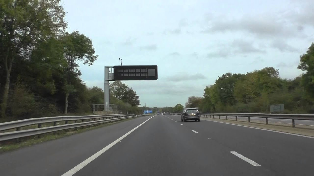 Driving On The M50 From Junction 1 To M5 Junction 8, Strensham ...