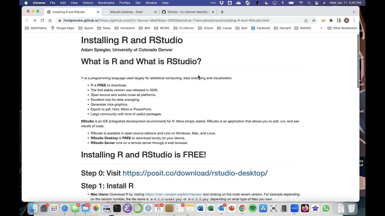 Installing R and RStudio Desktop (both FREE!) - YouTube