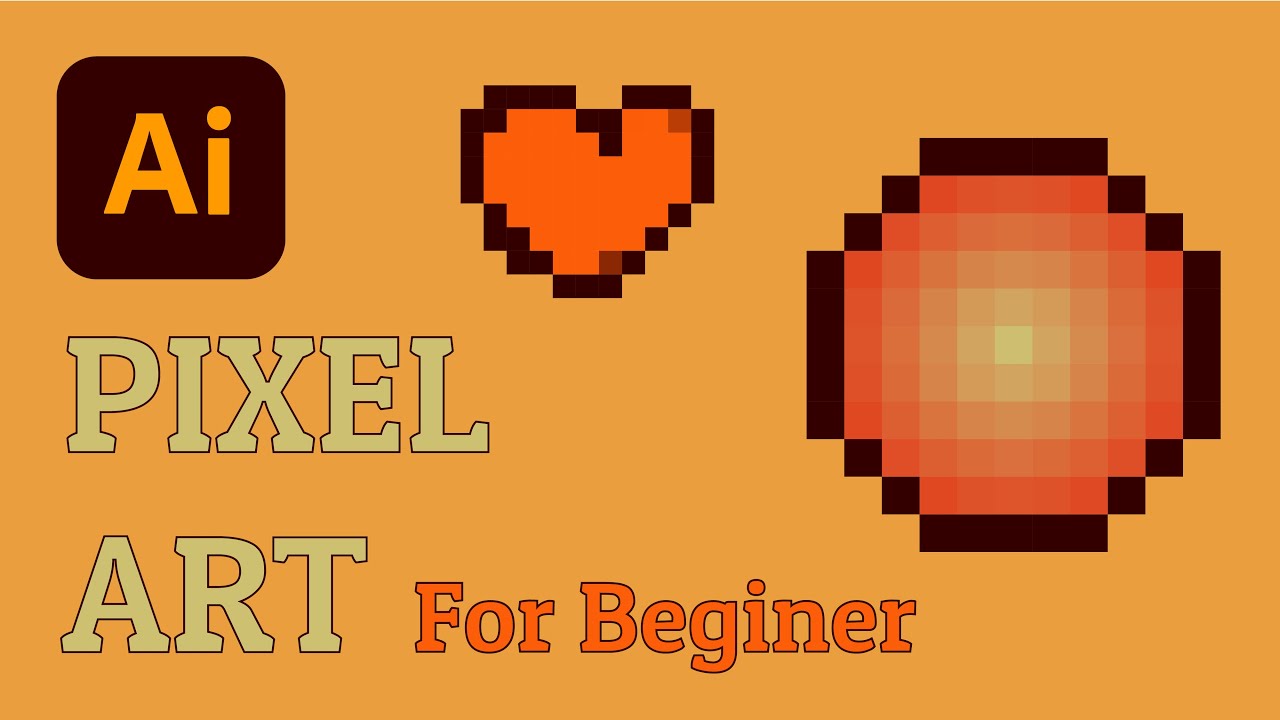 วิธีสร้าง Pixel Art อย่างง่ายจากรูปร่างพื้นฐานด้วย #Adobe Illustrator ...