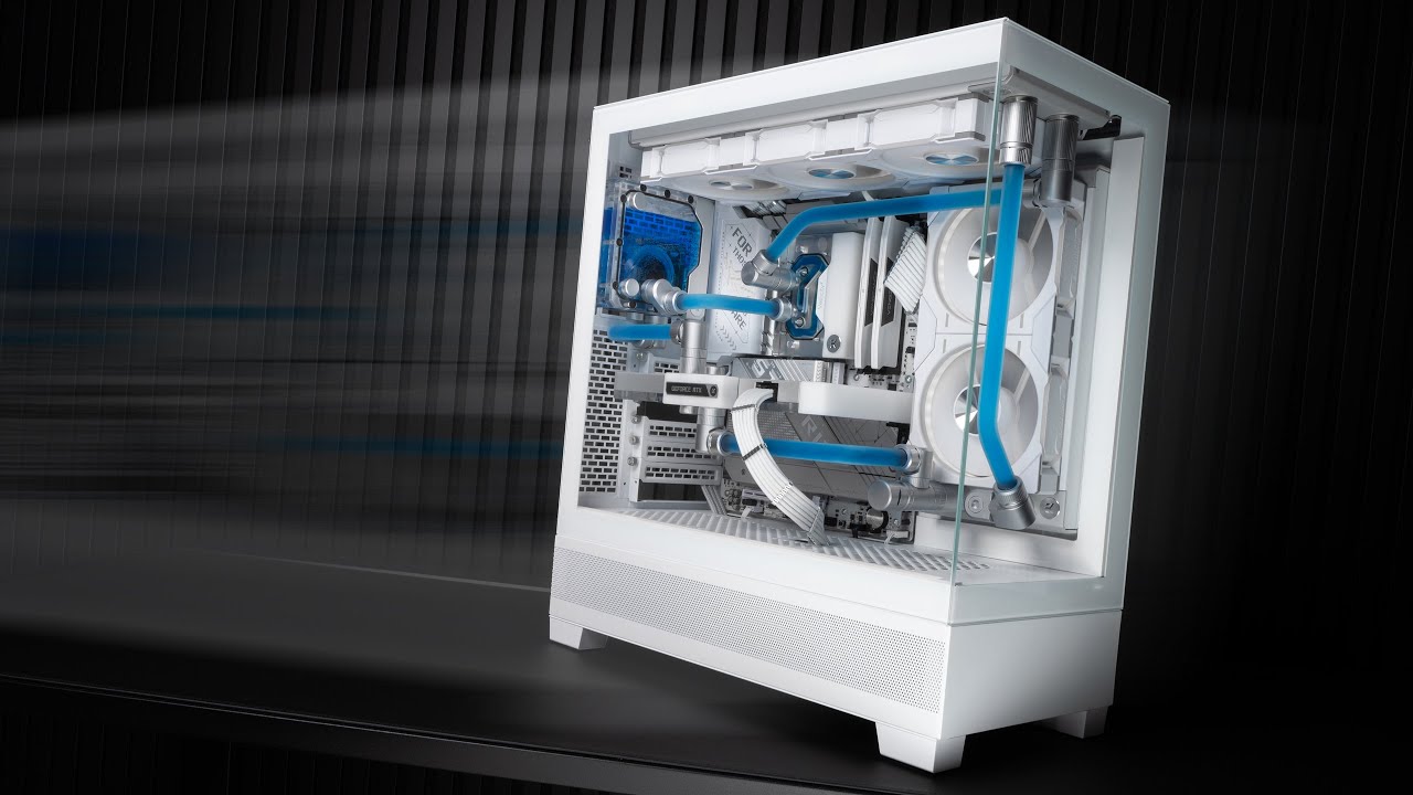 Phanteks XT View White Custom Loop - YouTube