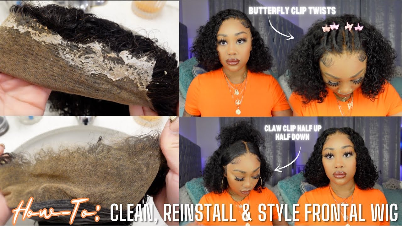 HOW TO: Clean & Reinstall Frontal Wig | Quick Lace Frontal Hairstyles ...