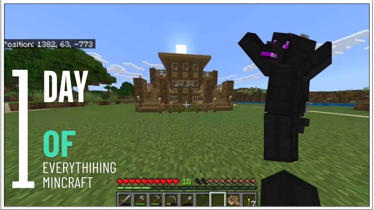 Day #1 of Everything Mincraft - YouTube