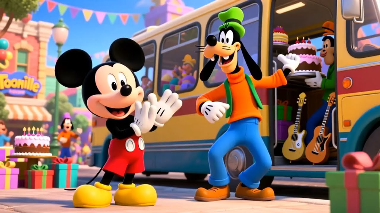 “Mickey Mouse Birthday Bus Adventure | The Cat Who Captured a Comet ...
