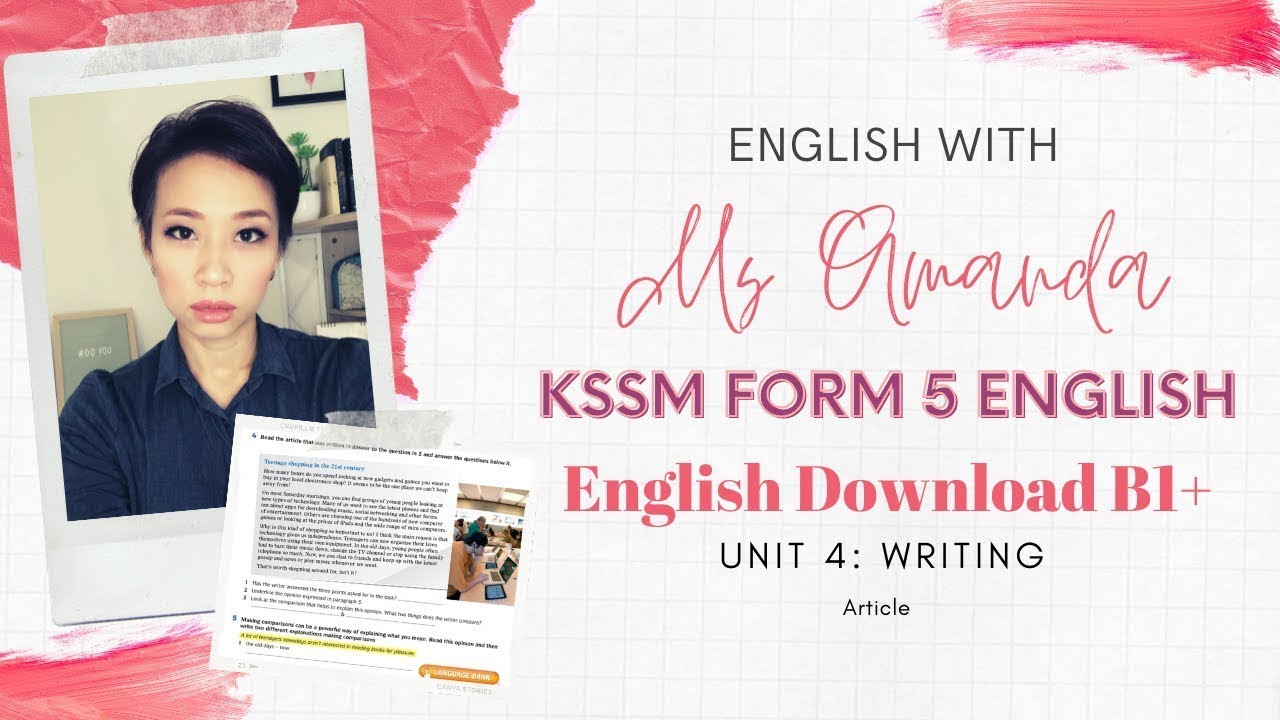 Unit 4: Writing - Article Form 5 English Download B+ (Explained in ...