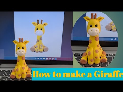 How to make a Giraffe using fondant #srilanka #giraffe #diy #cake