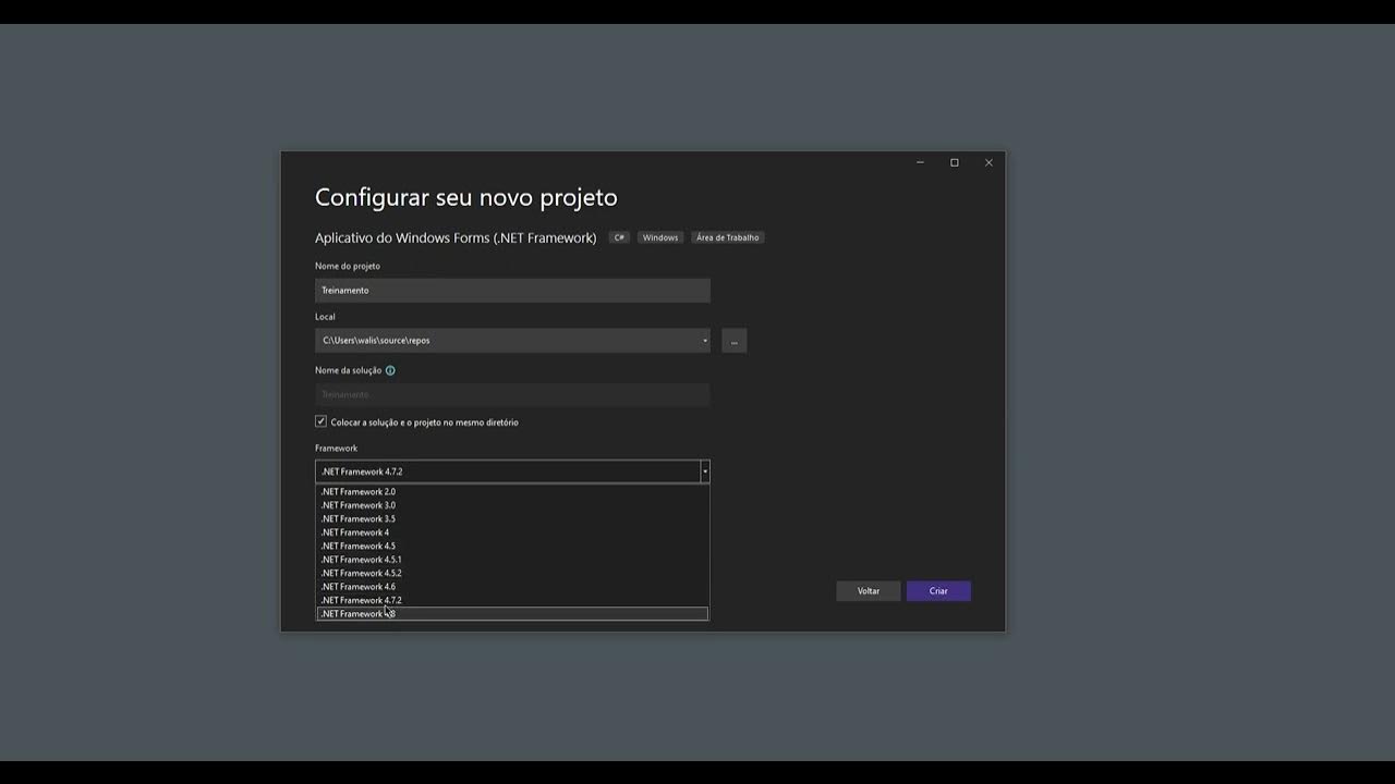 Microsoft Visual Studio C# - Curso - Aula 09 - Criando Projeto em ...