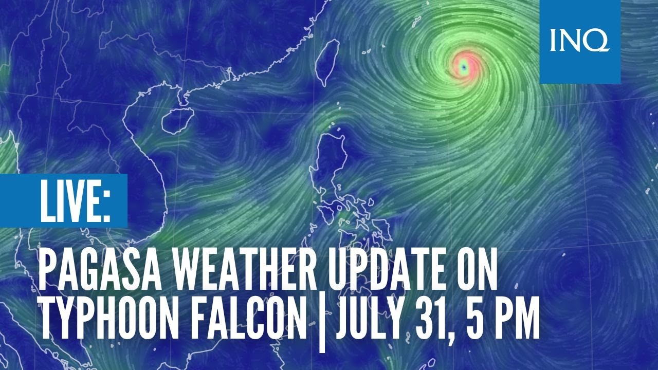 LIVE: Pagasa weather update on Typhoon Falcon | July 31, 5 PM - YouTube