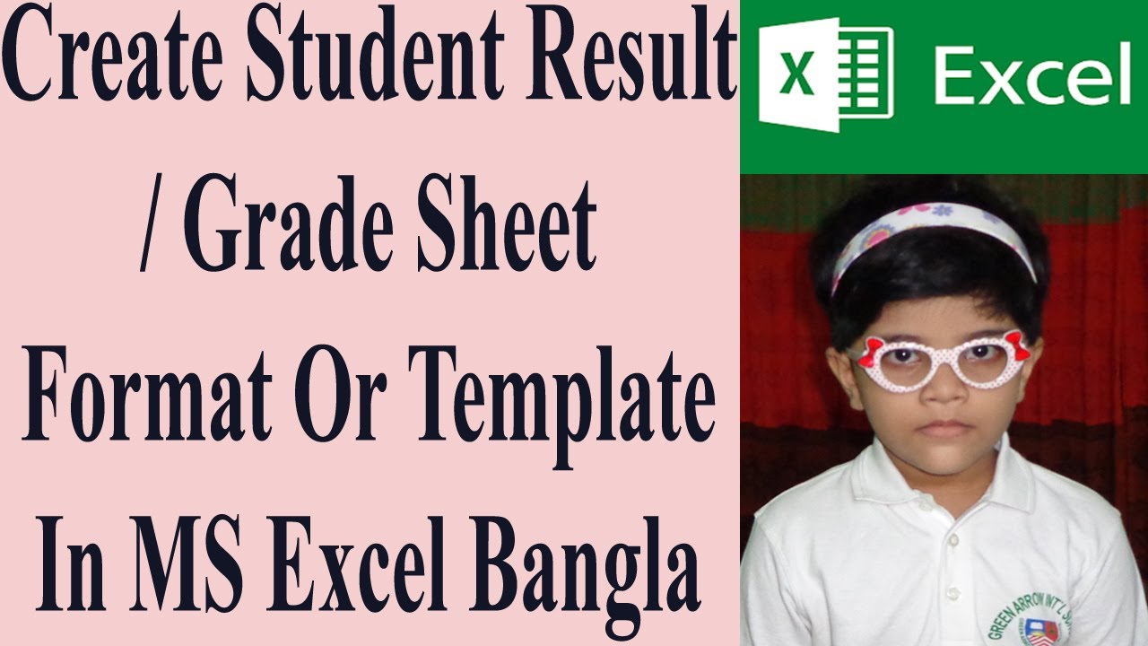 Create Student Result / Grade Sheet Format Or Template In MS Excel ...