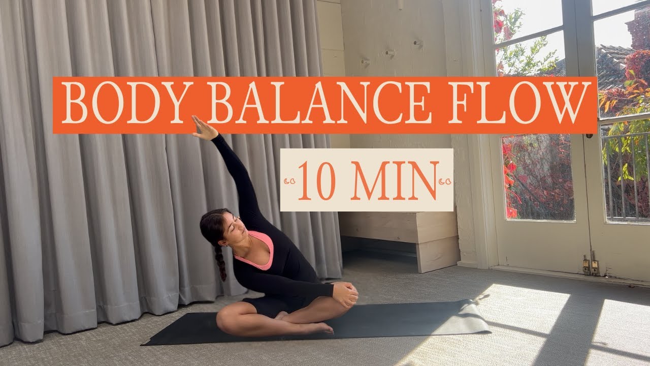 10 min body balance flow | yoga flow | lizzygoulas - YouTube