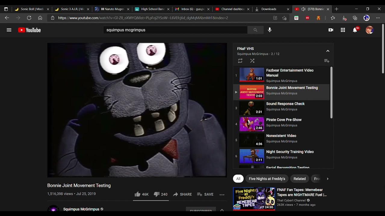 Fnaf tapes part 1 - The Squimpus McGrimpus tapes part 1 - YouTube