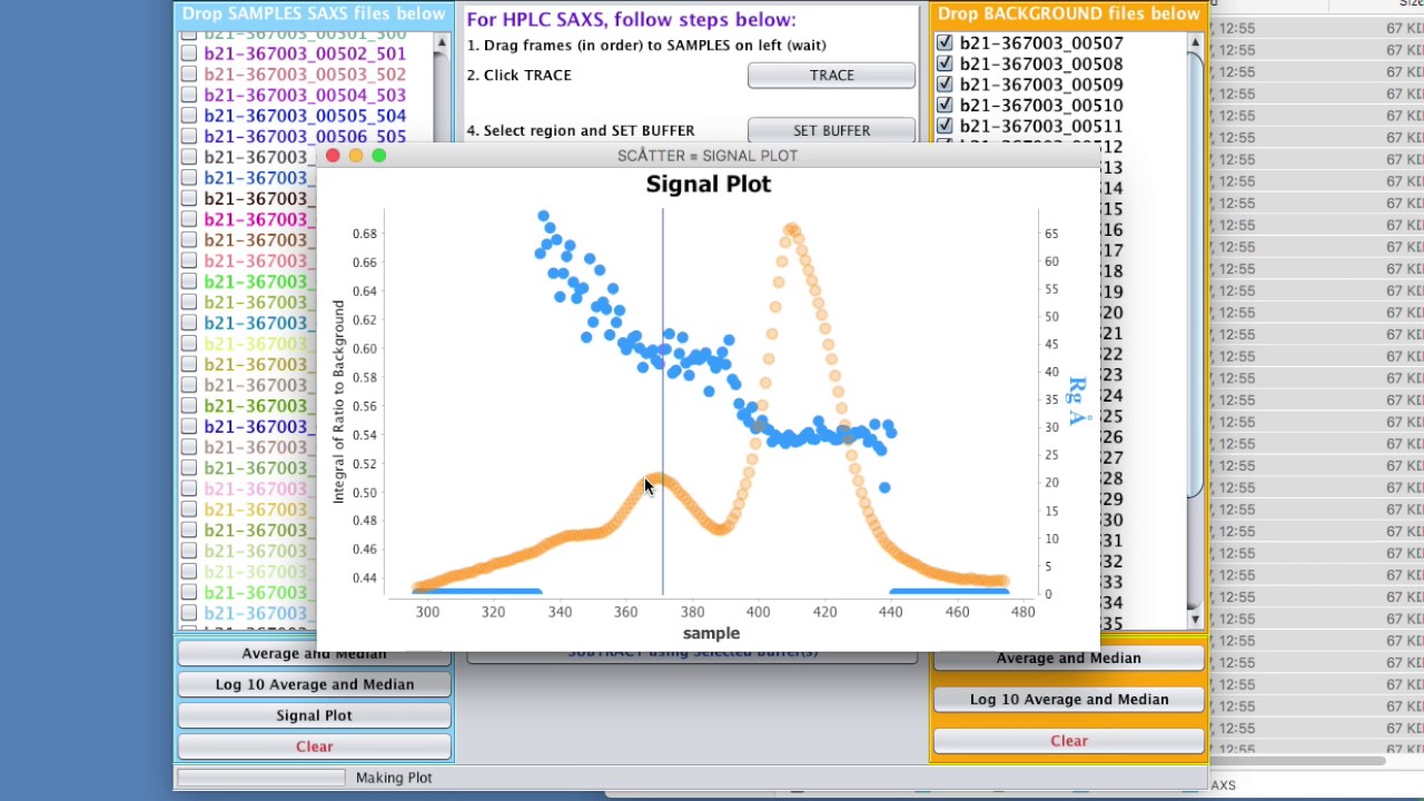 Scatter Tutorials: 2) Reducing SEC-SAXS Data - YouTube