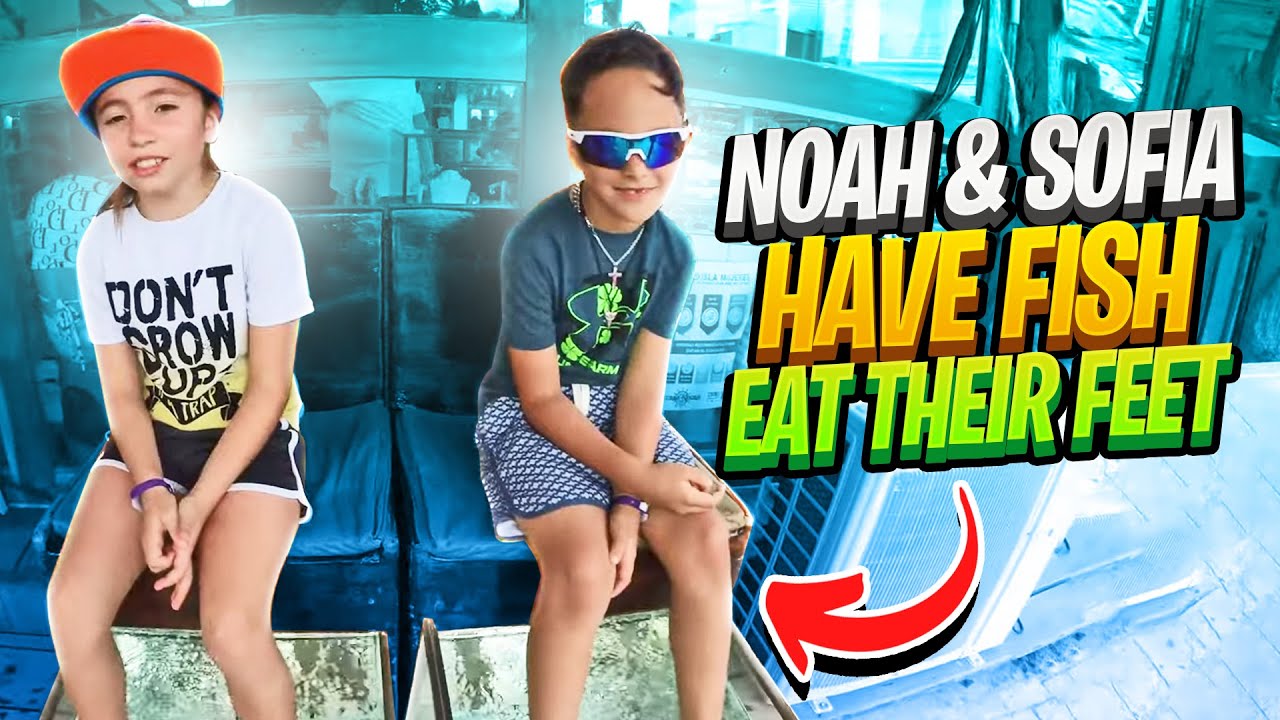 Noah & Sofia have fish eat their feet, crazy adventure during this beach vacation! Dare Accepted ...