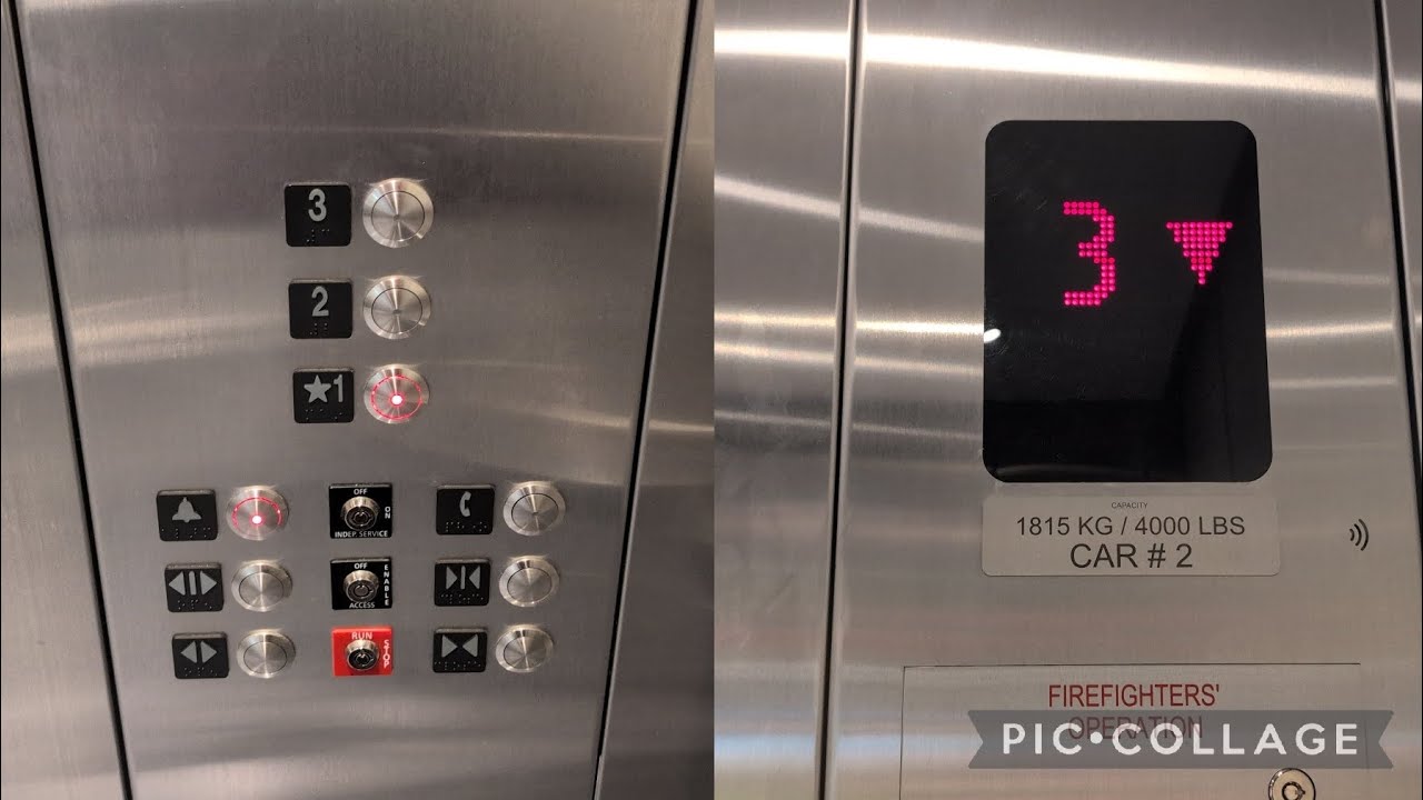 NEW😍! Schindler Traction Red Express Elevators @ Tampa International ...