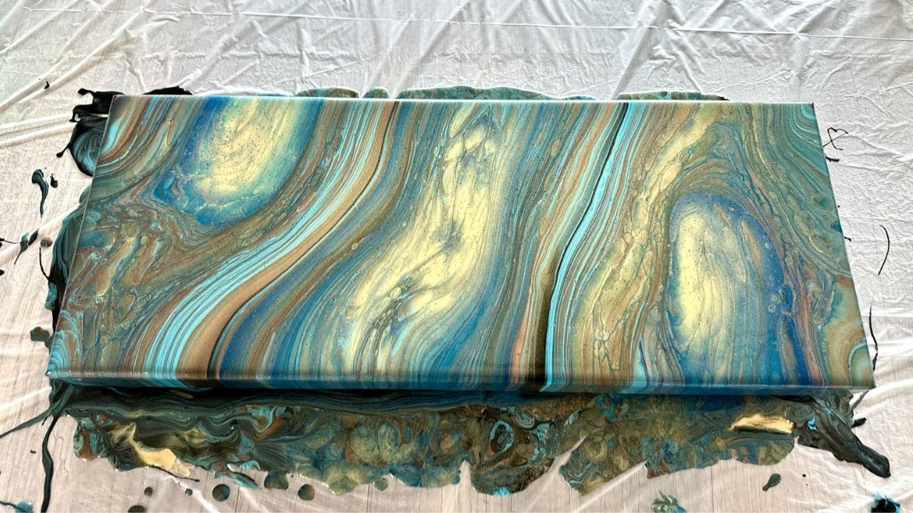 Beautiful Multiple Ring Pour - Fluid Art Tutorial / Acrylic Pour - YouTube