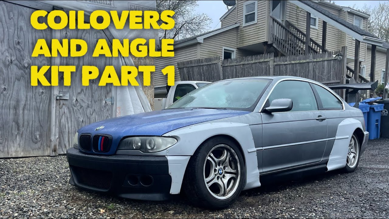 E46 coilovers and angle kit install part 1 - YouTube