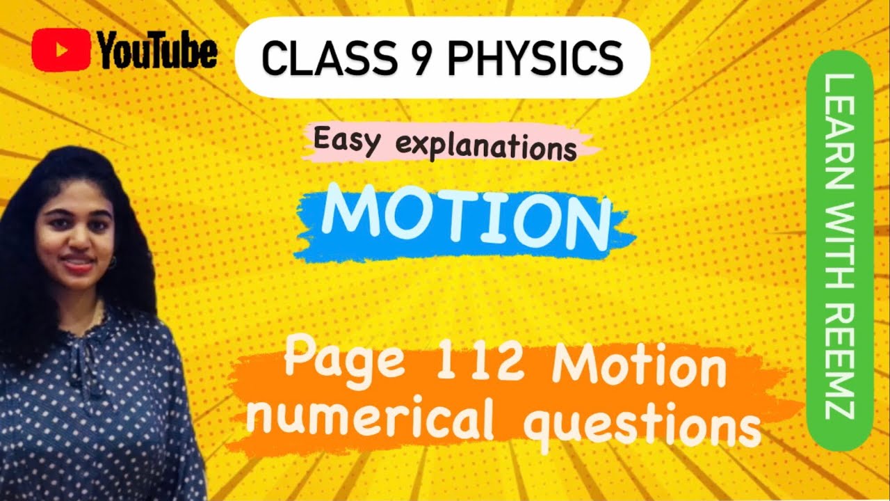Page 112 Numerical Questions Motion Class 9 Science YouTube page-112-numerical-questions-motion-class-9-science-youtube