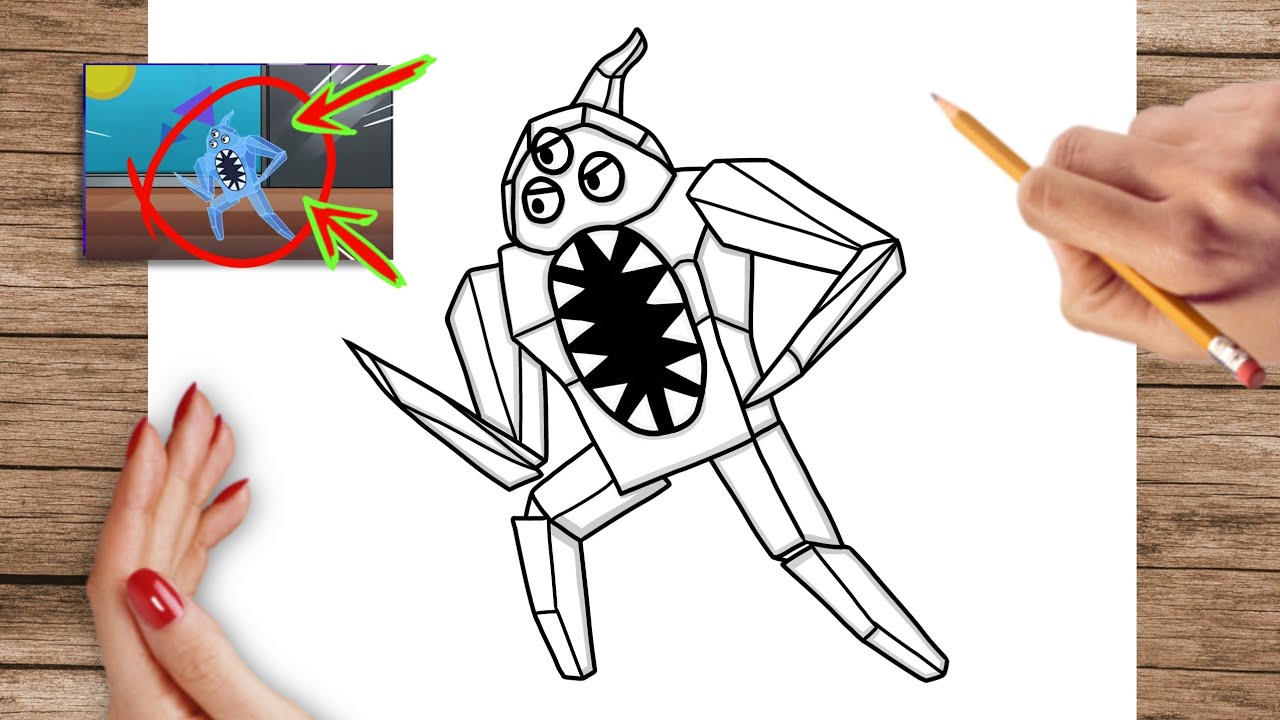 HOW TO DRAW Nabnab from GARTEN of BANBAN, But They're ELEMENTAL ...