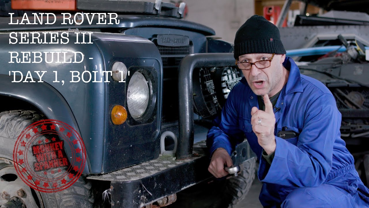 Ep. 05 - Land Rover Series 3 rebuild - "Day 1, Bolt 1" - YouTube
