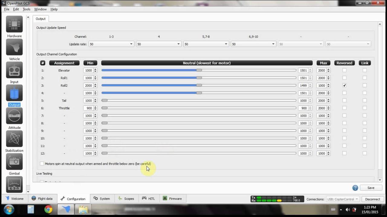 How to setup 450 heli with CC3d - YouTube