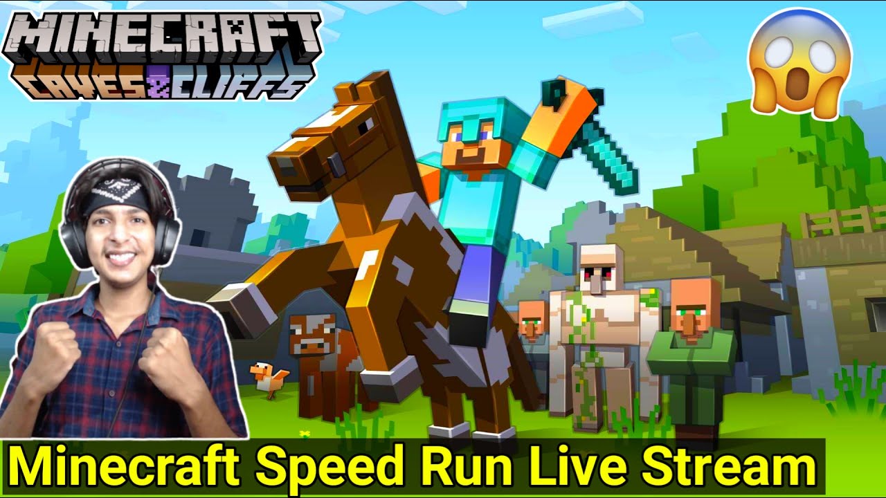 Minecraft Speed Run Live Stream | Minecraft Live With FaceCam - YouTube