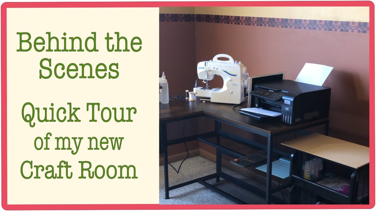 Quick Tour of New Craft Room - from cramped messy dining room table to ...