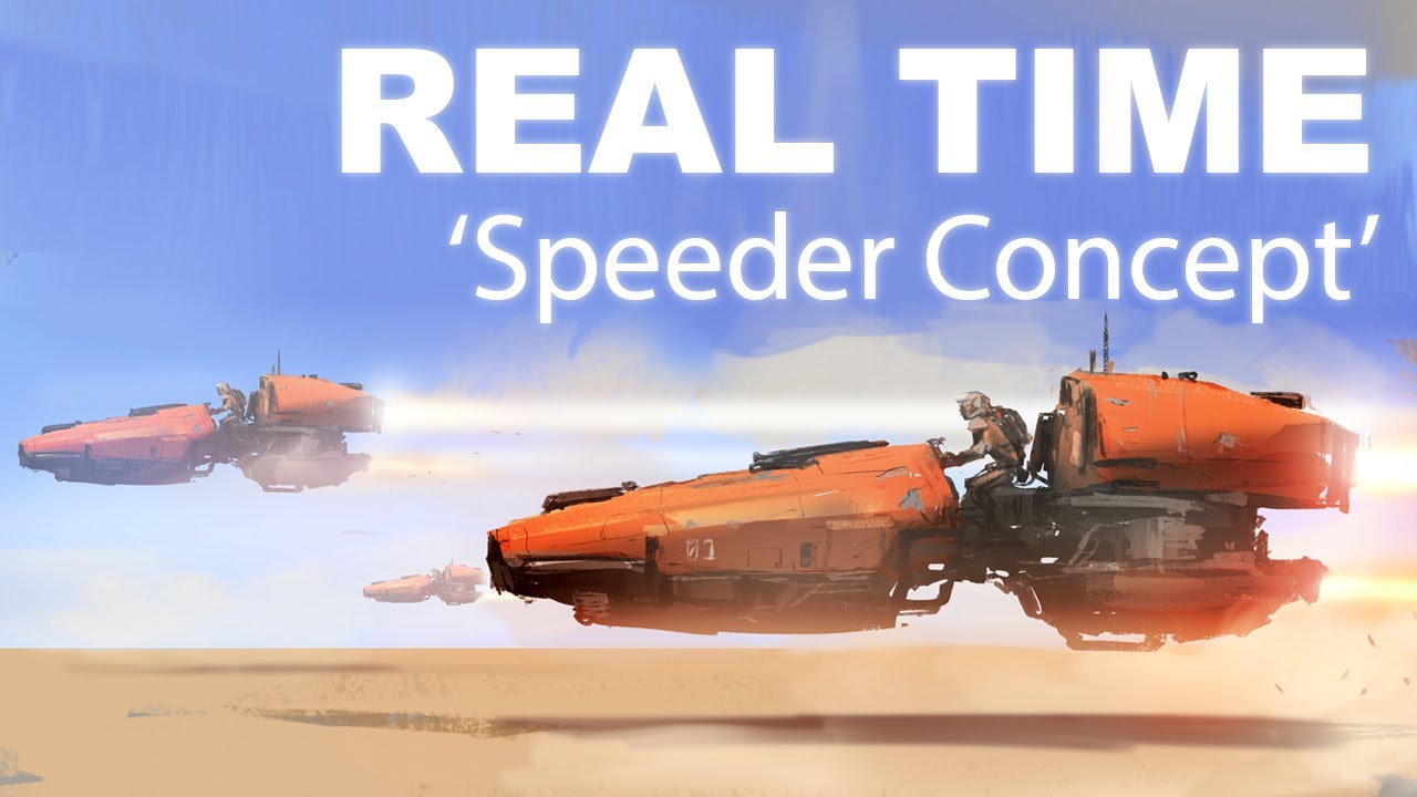 [ real time ] speeder concept process - YouTube