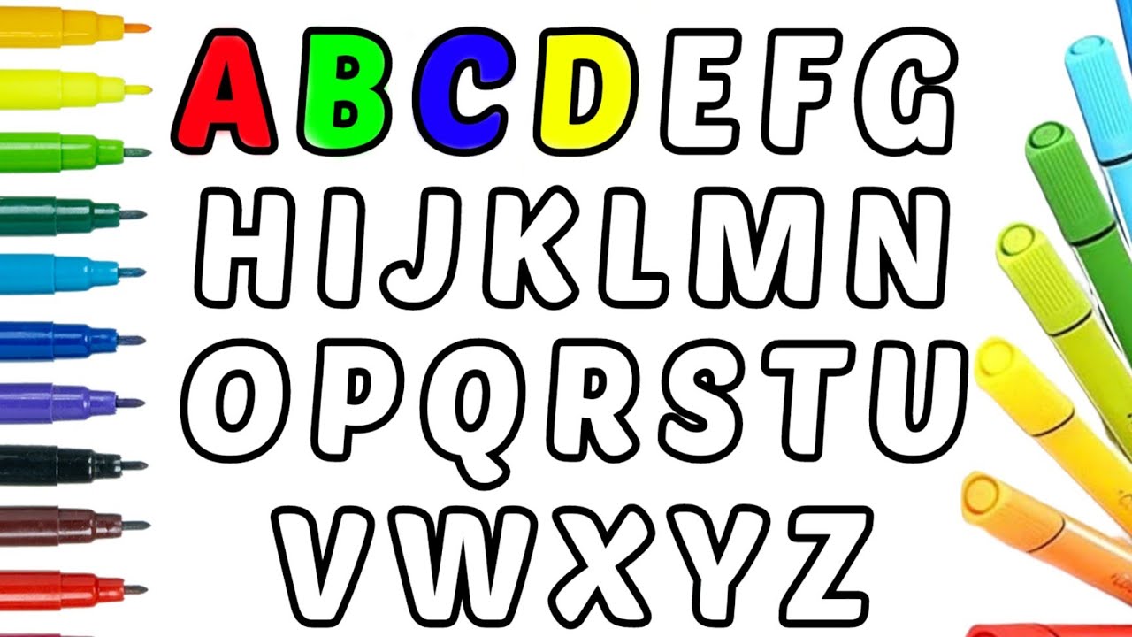 ABC Draw For Kids | How To Draw And Color Alphabet For Kids | Easy ...