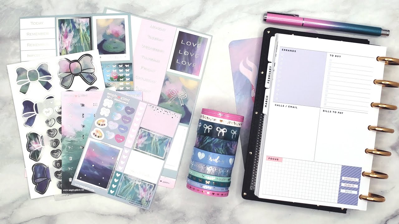 Plan With Me - SIMPLY GILDED box | DASHBOARD Layout | Mini Happy ...