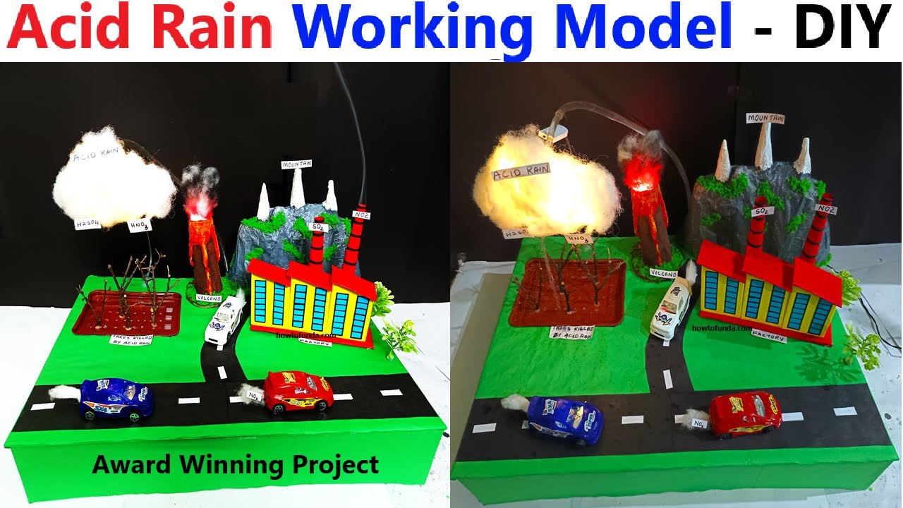 acid rain working model science project for exhibition - diy ...