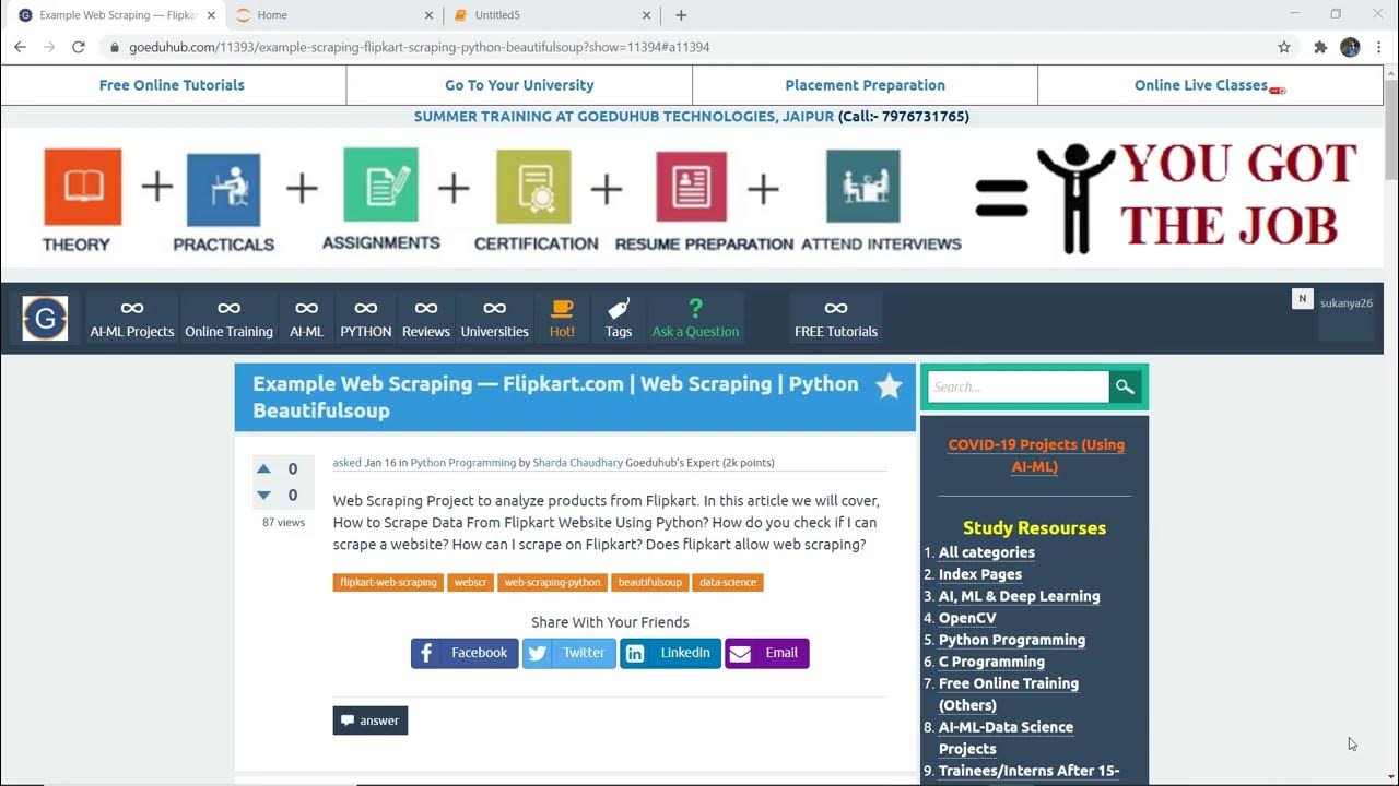 Web Scraping Flipkart website using Python Beautifulsoup library - YouTube
