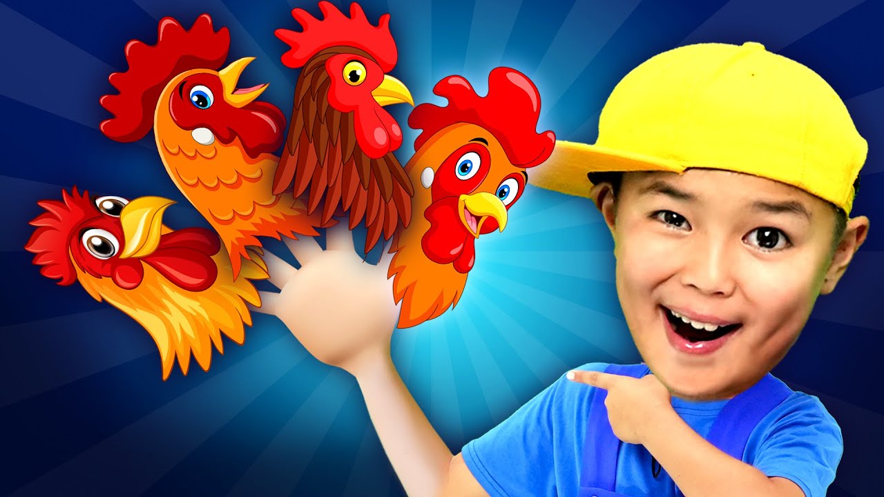 Rooster Finger Family Song + More Nursery Rhymes & Kids Songs | Cherry ...