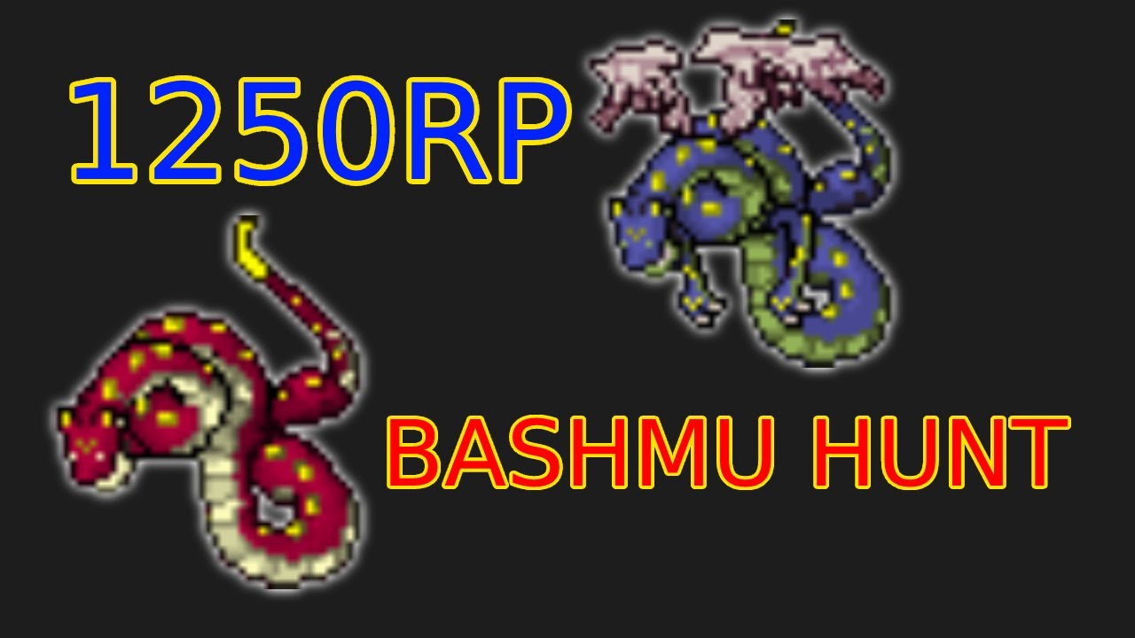 TIBIA - 1250 RP - BASHMU HUNT [Summer Update / New Respawn] - YouTube